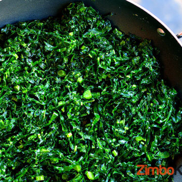 Peanut Butter Leafy Greens (Video) - ZimboKitchen